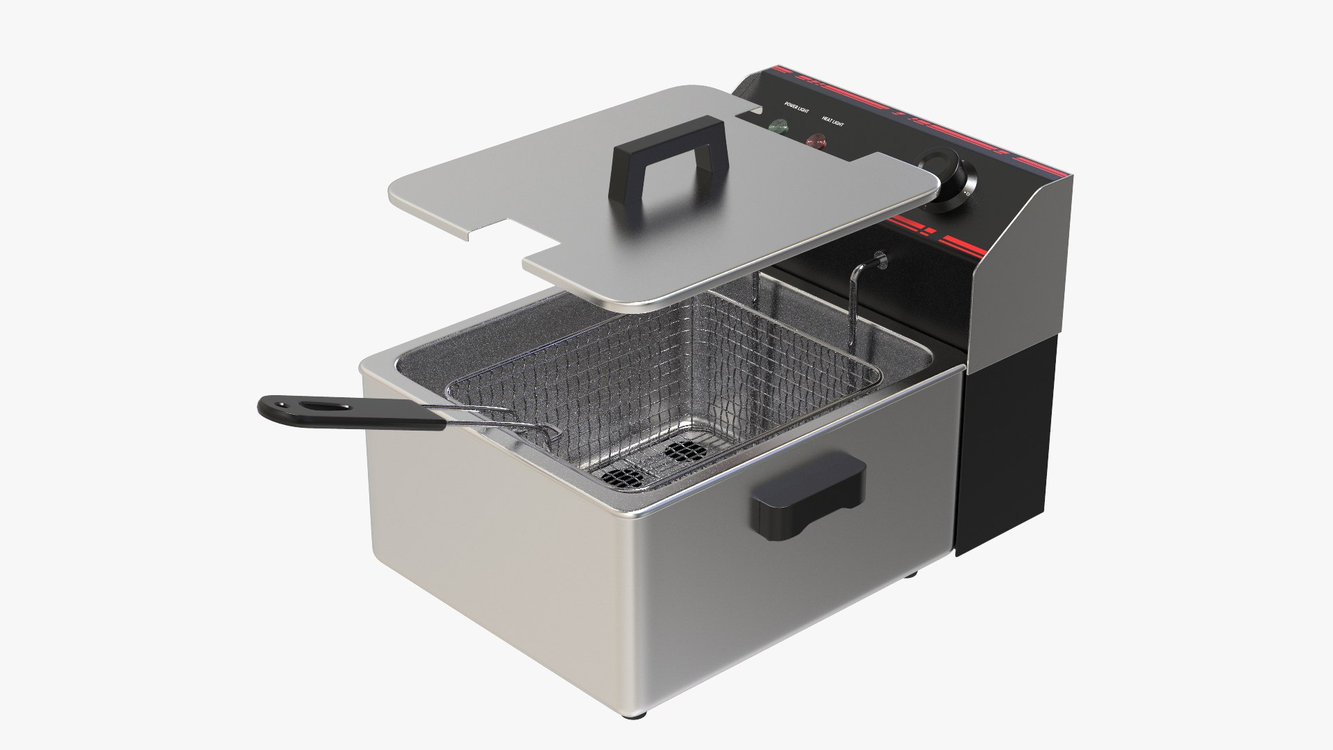 3D Model Single Tank Electric Fryer - TurboSquid 1491432