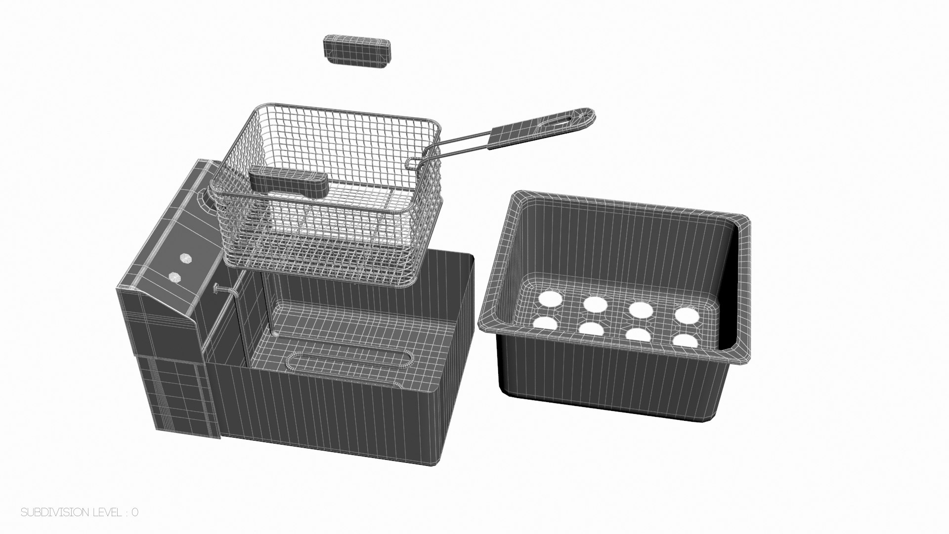 3D Model Single Tank Electric Fryer - TurboSquid 1491432