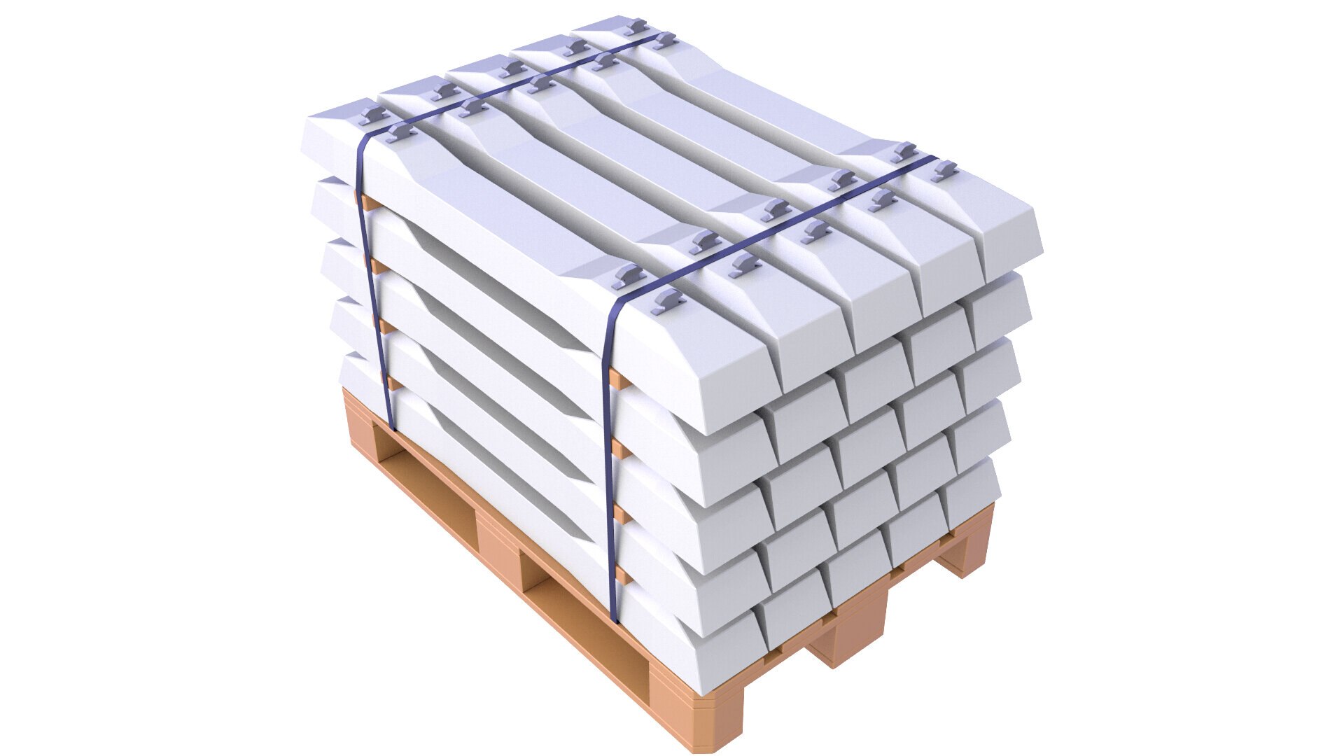 Pallet With Train Concrete Sleepers 25 Model - TurboSquid 2096415