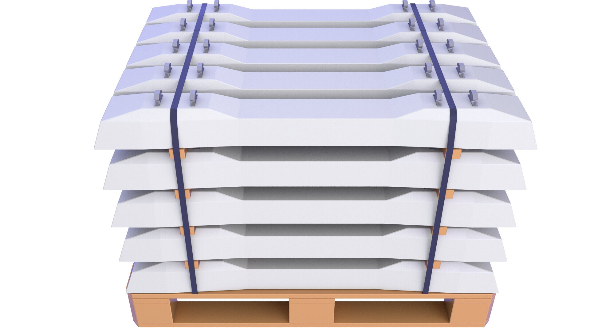 Pallet With Train Concrete Sleepers 25 Model - TurboSquid 2096415