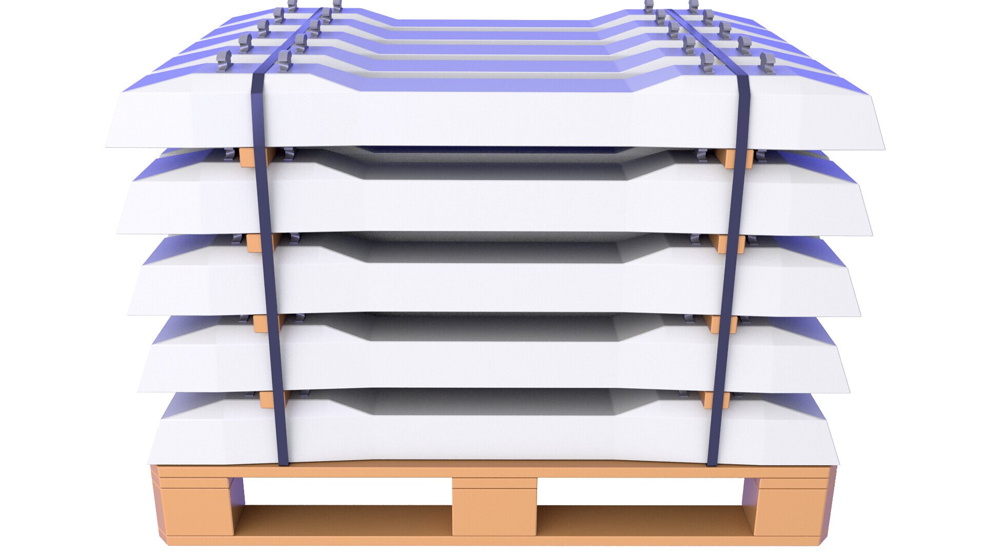 Pallet With Train Concrete Sleepers 25 Model - TurboSquid 2096415