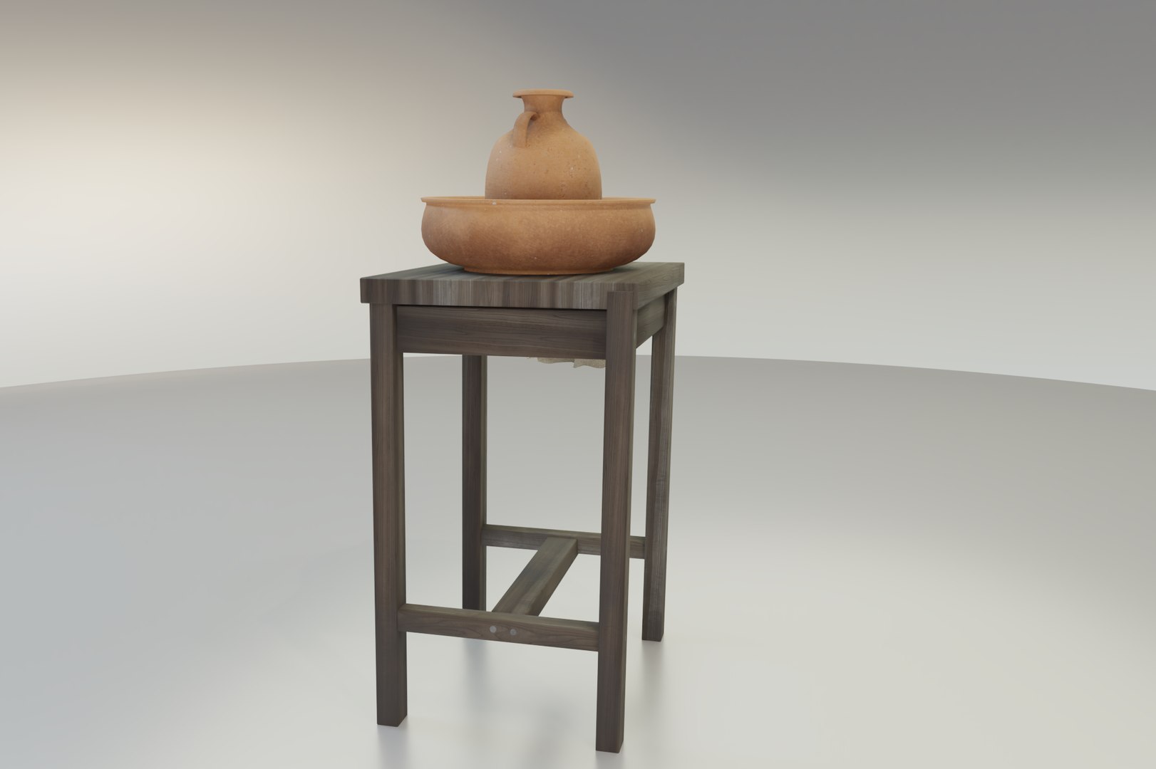 3D Rustic Wash Basin And Stand - TurboSquid 1809567