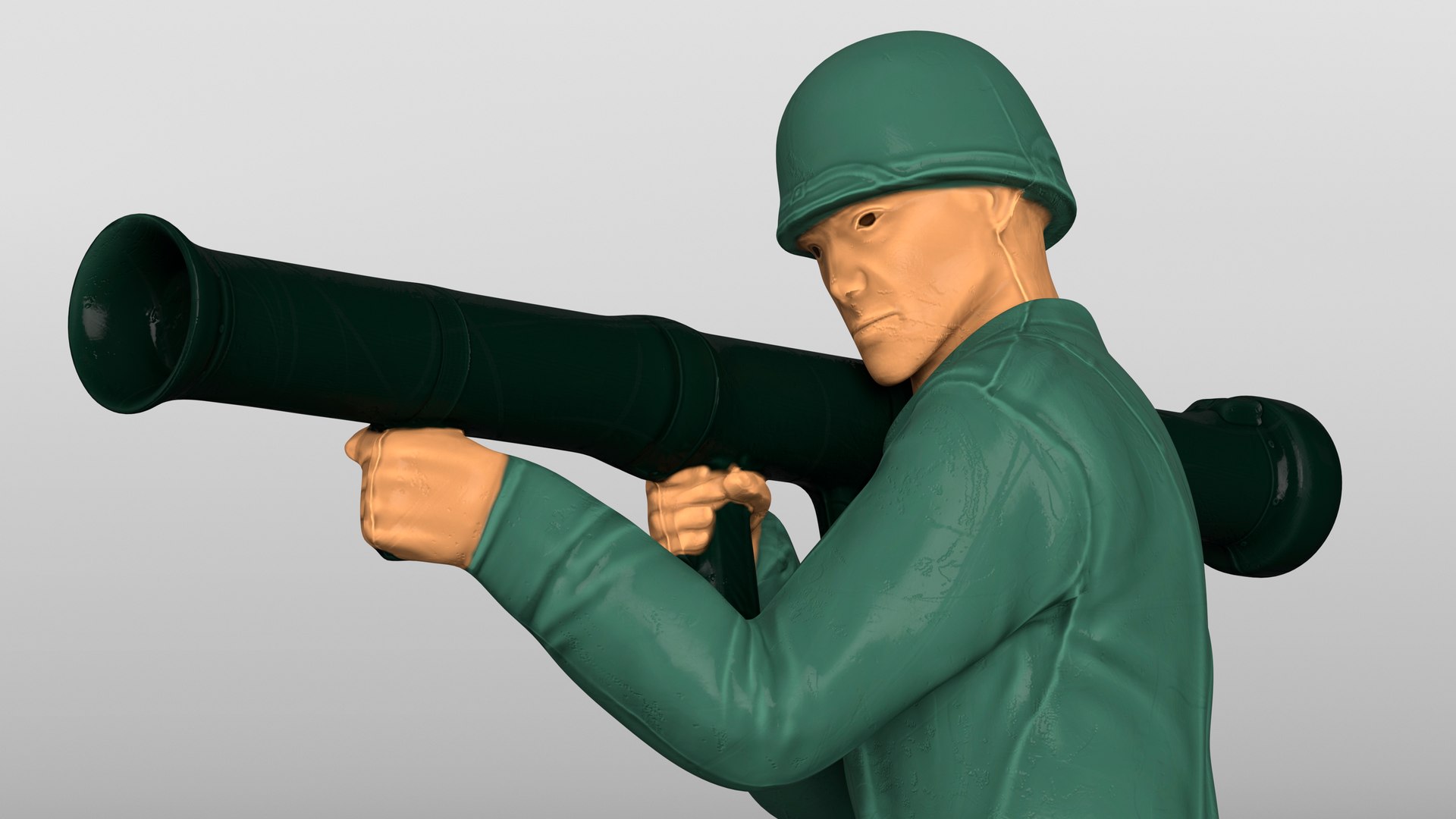 Toy Soldier With Rocket Launcher Bazooka Model - TurboSquid 2198604