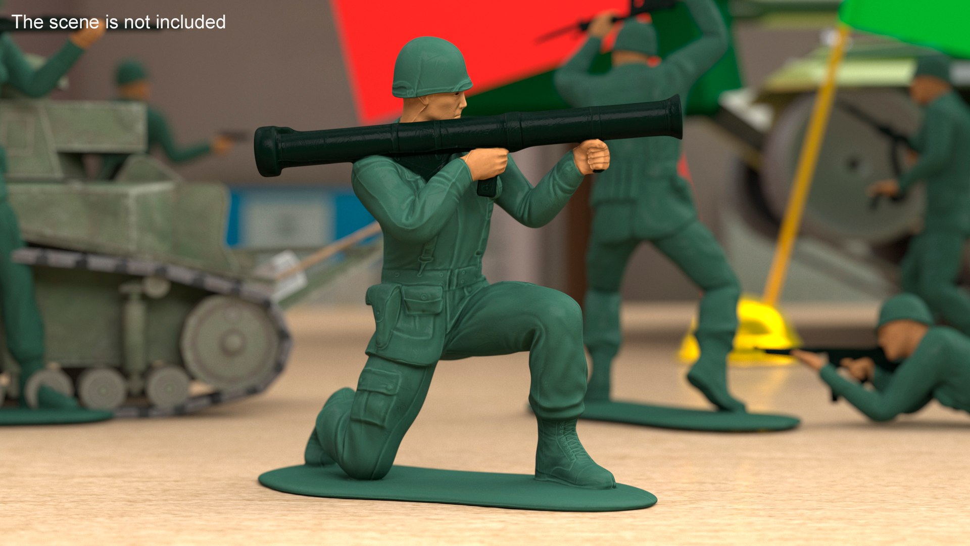 Toy Soldier With Rocket Launcher Bazooka Model - TurboSquid 2198604