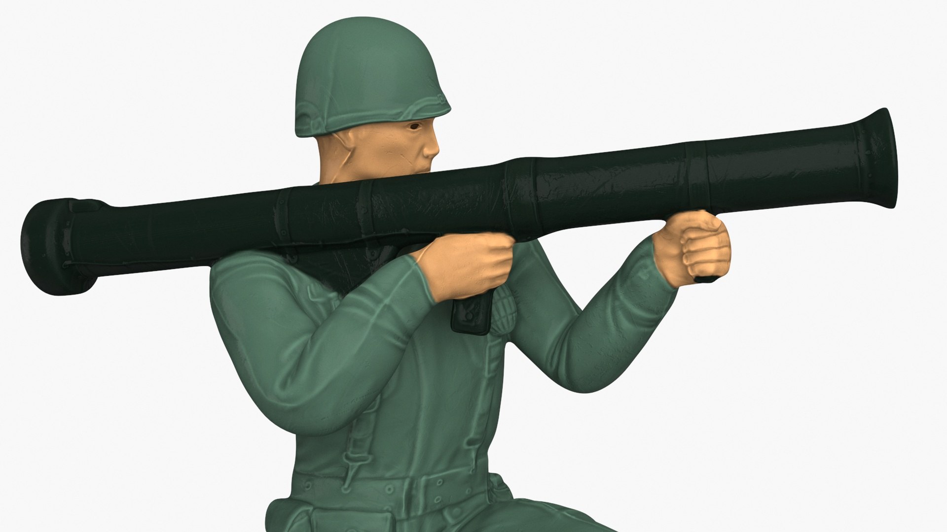 Toy Soldier With Rocket Launcher Bazooka Model - TurboSquid 2198604