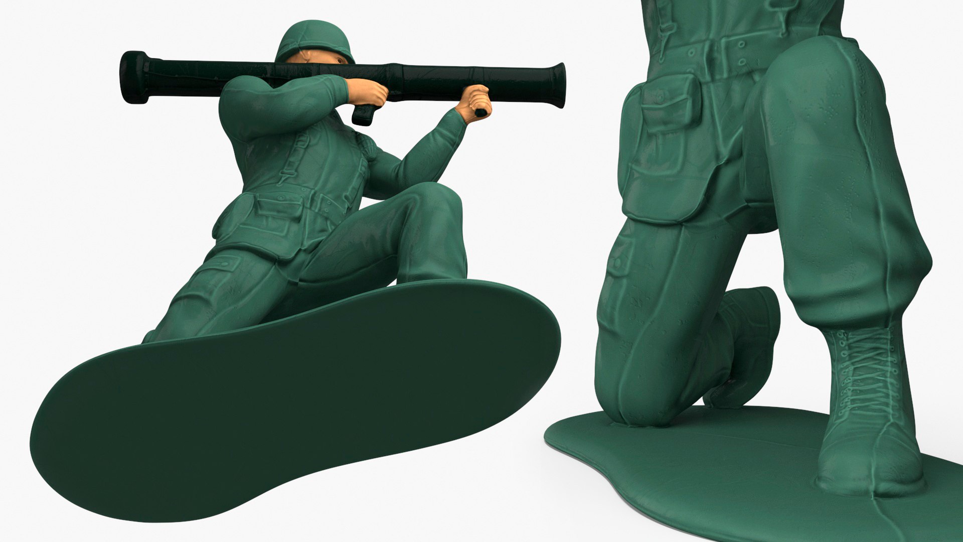 Toy Soldier With Rocket Launcher Bazooka Model - TurboSquid 2198604