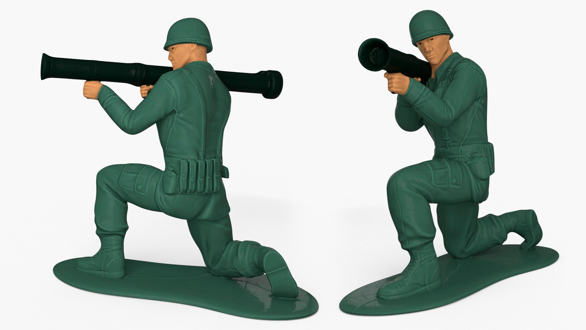 Toy Soldier With Rocket Launcher Bazooka Model - TurboSquid 2198604
