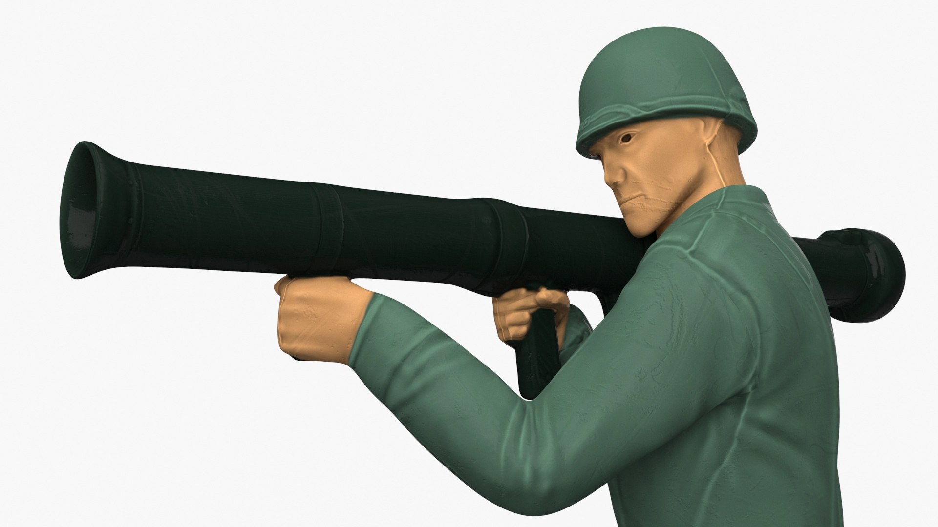 Toy Soldier With Rocket Launcher Bazooka Model - TurboSquid 2198604