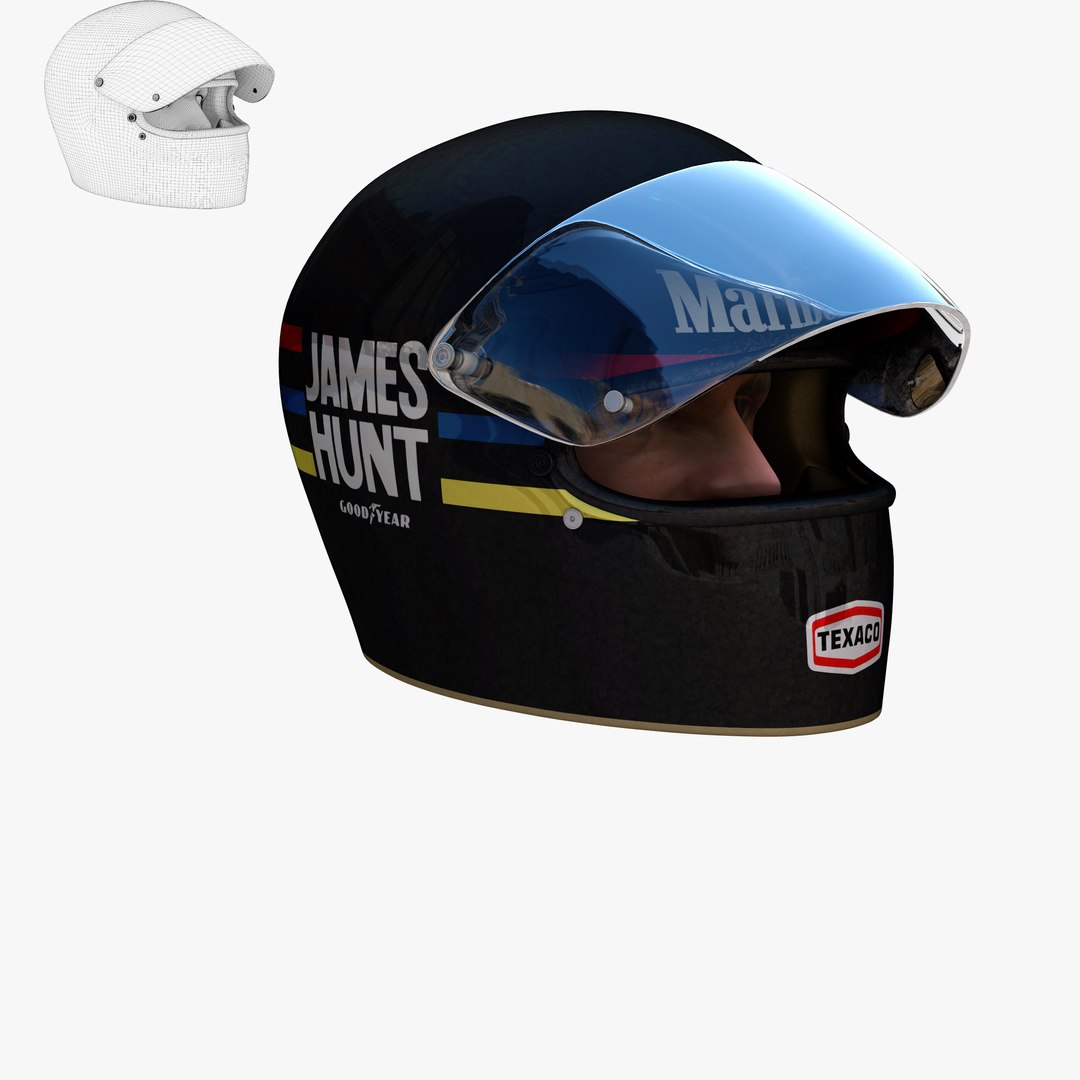 3D James Hunt Helmet - TurboSquid 1348251