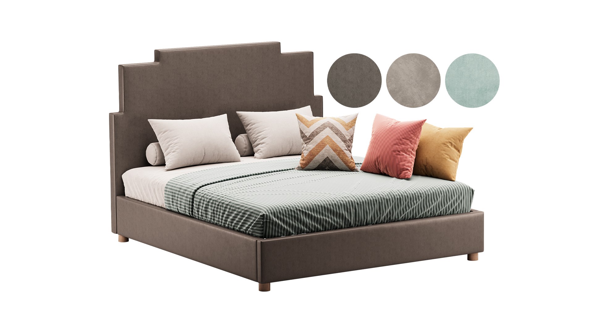 3D Paxton Gray Linen Model - TurboSquid 2371376