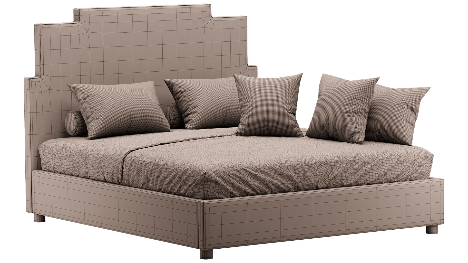 3D Paxton Gray Linen Model - TurboSquid 2371376