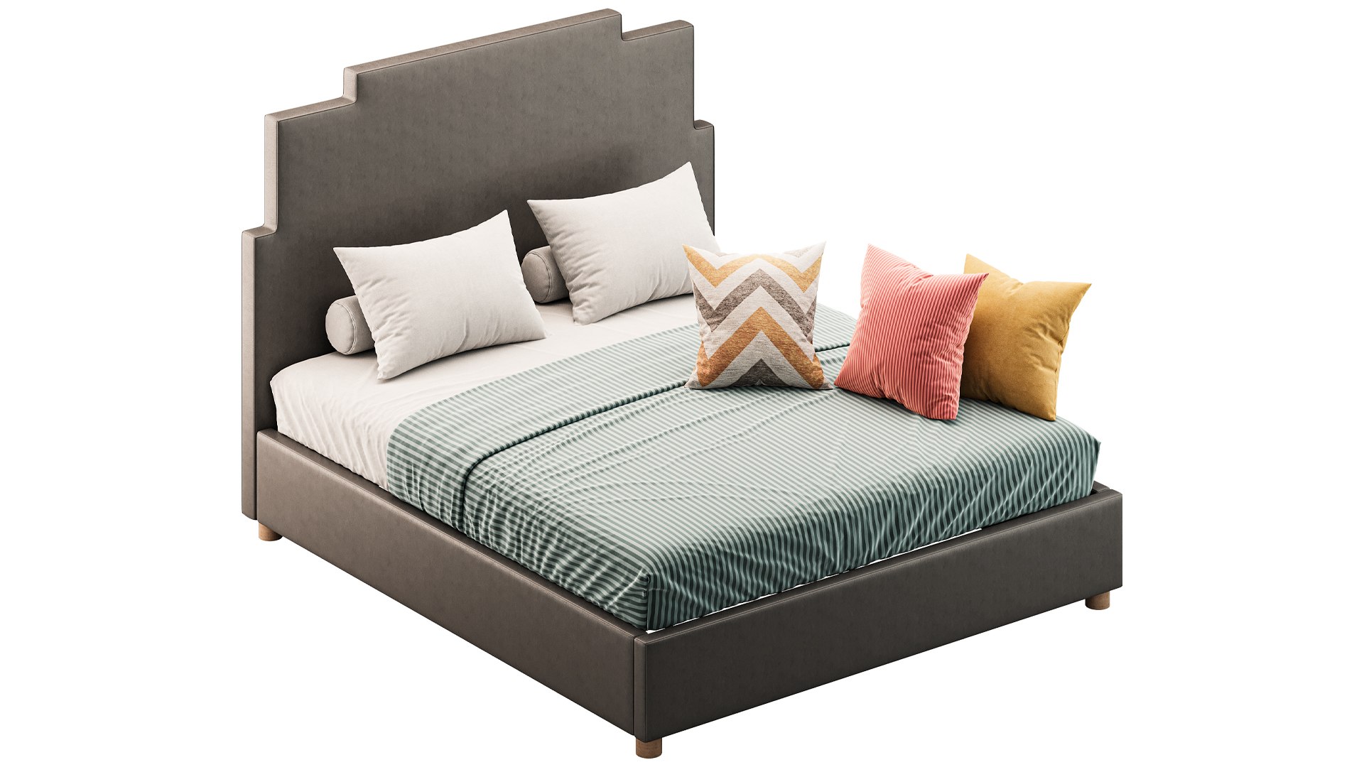 3D Paxton Gray Linen Model - TurboSquid 2371376