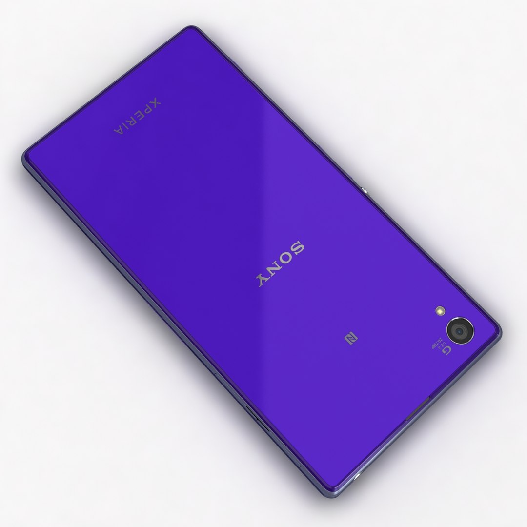 sony xperia z1 purple 3d c4d