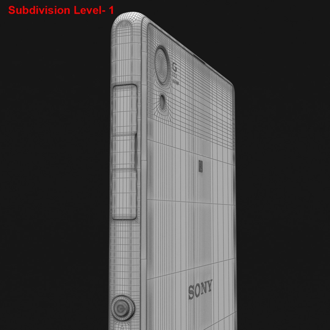 sony xperia z1 purple 3d c4d