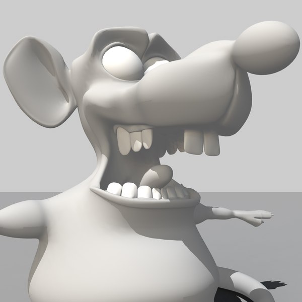 cartoon rat 3d model