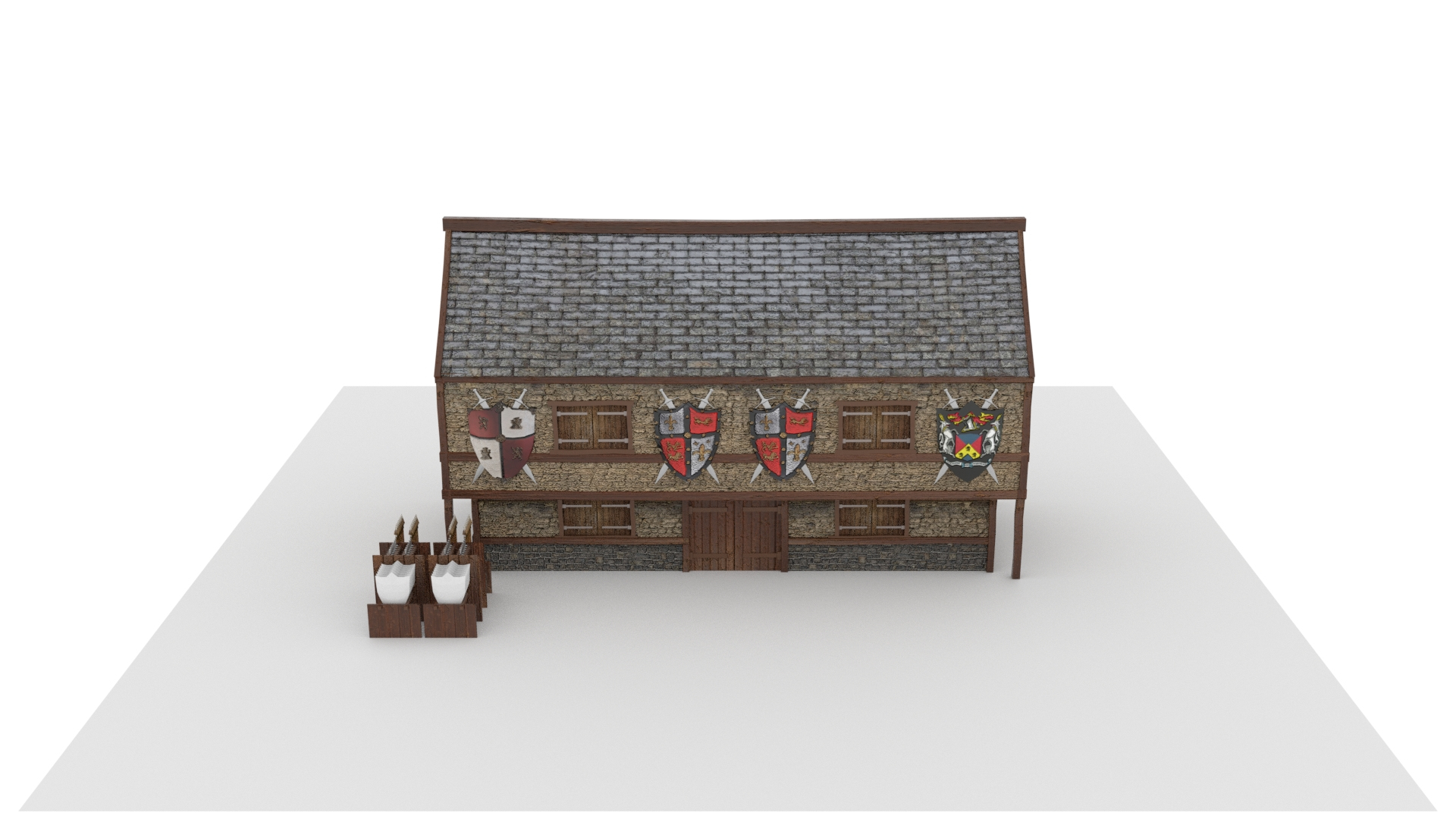 Medieval Barracks 3D Model - TurboSquid 1294256