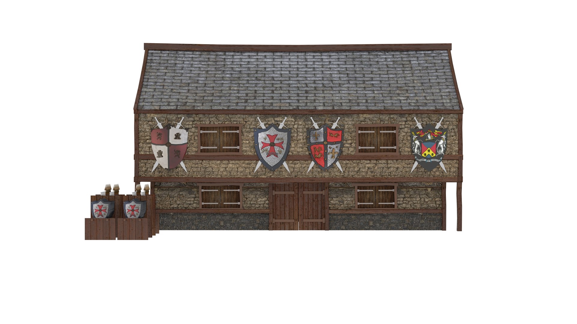 Medieval Barracks 3D Model - TurboSquid 1294256