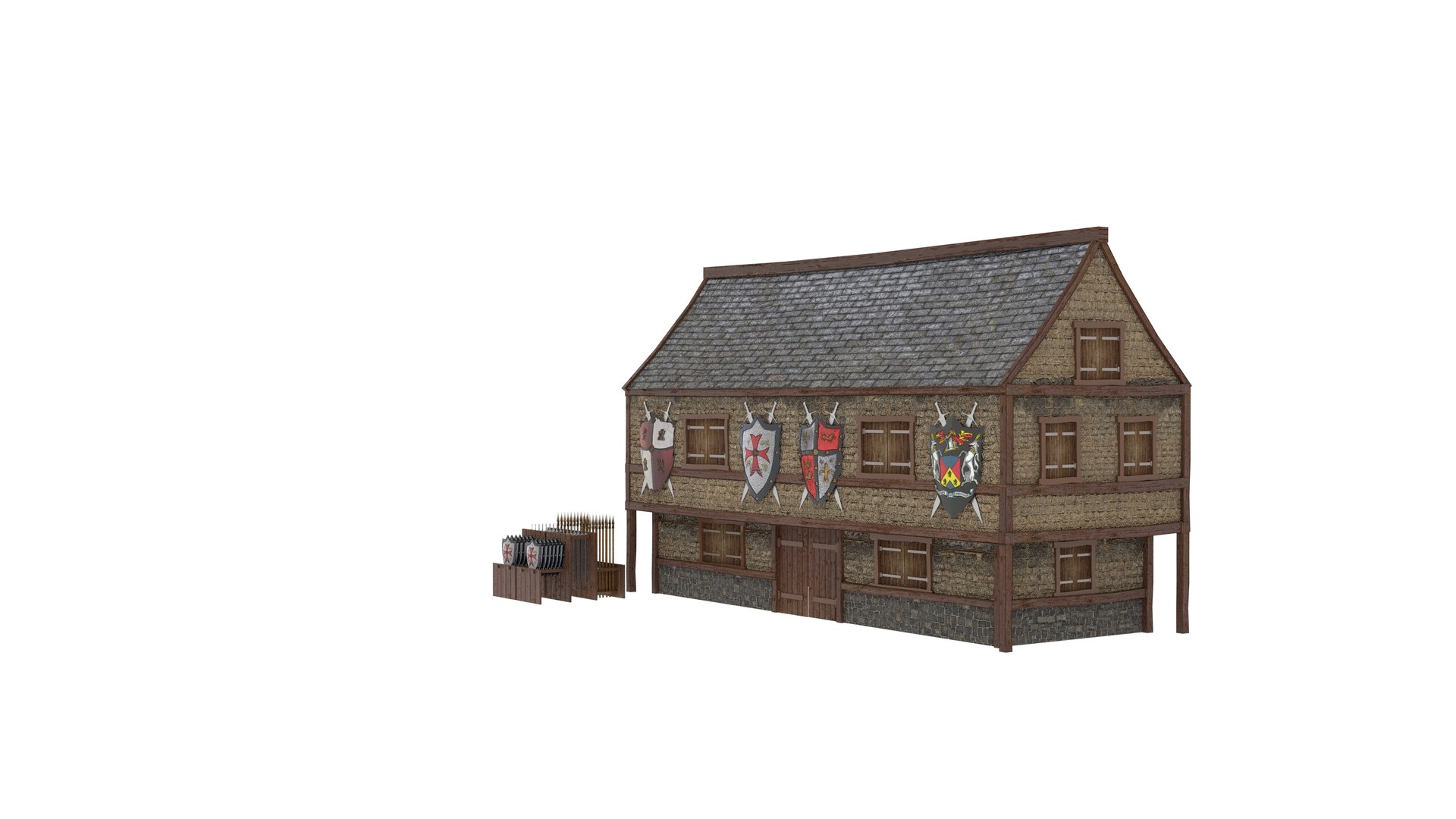 Medieval Barracks 3D Model - TurboSquid 1294256