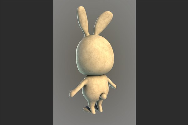 Cute cartoon rabbit have a binding 3D model - TurboSquid 1831189