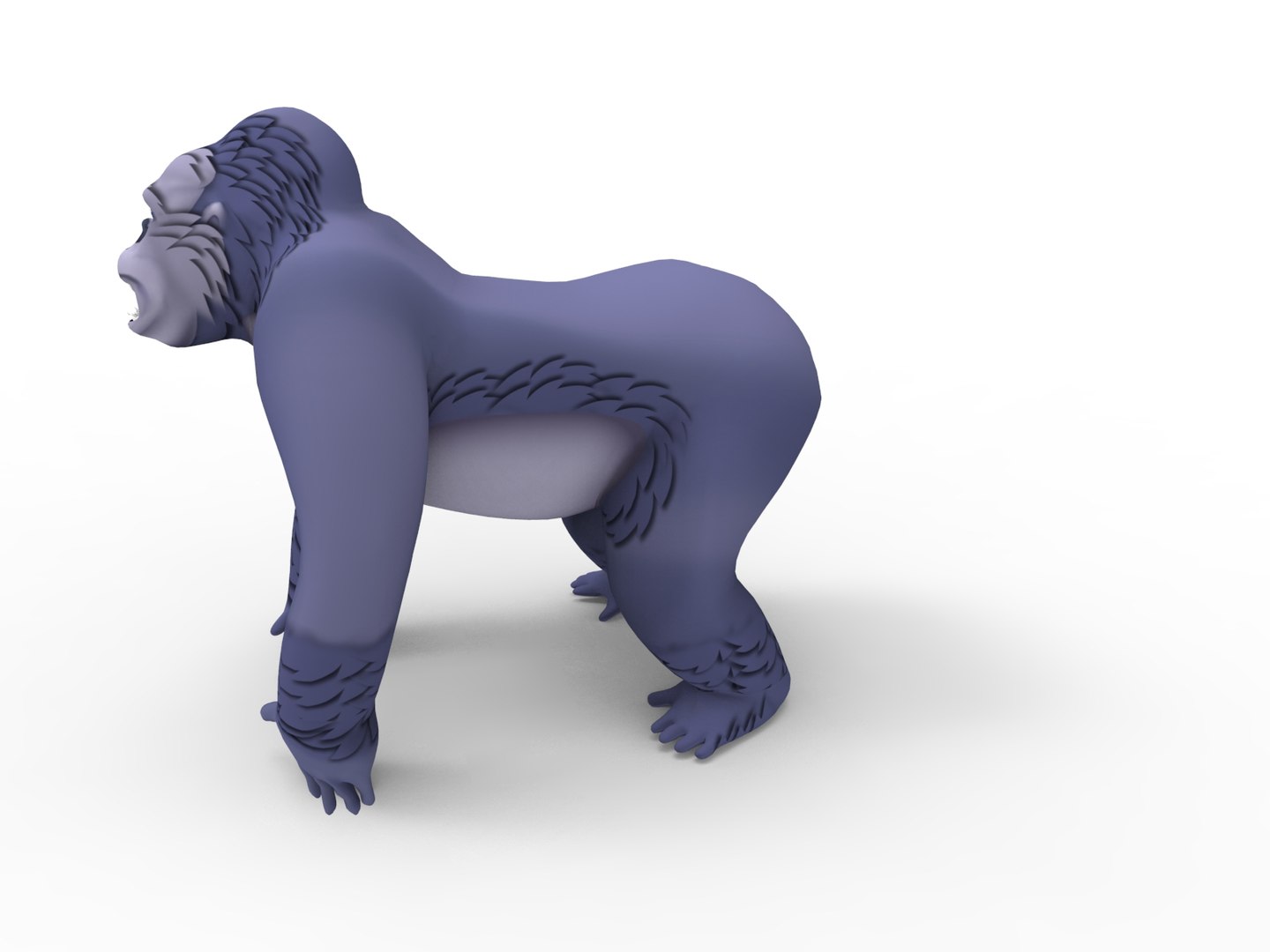 3d Cartoon Gorilla Rigged Turbosquid 1235452