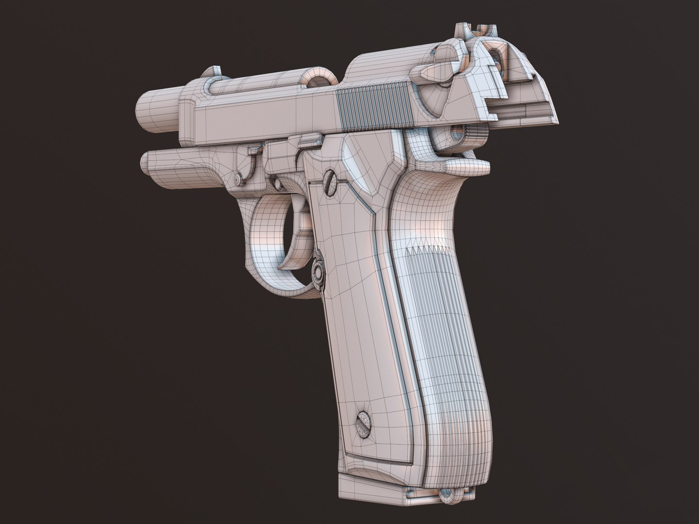 Beretta M9 3D Model - TurboSquid 1936222