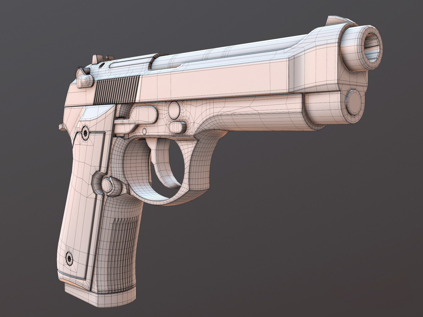 Beretta M9 3D Model - TurboSquid 1936222