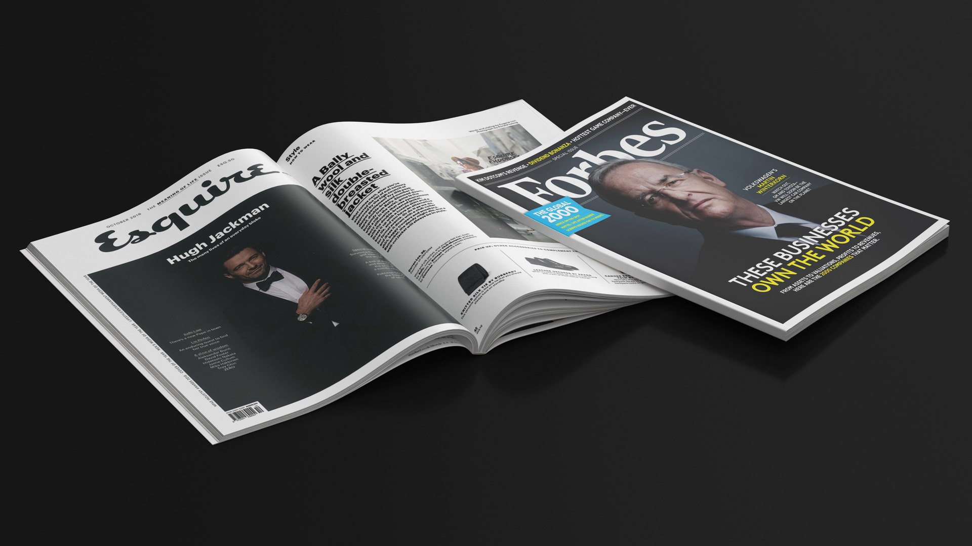 Esquire And Forbes Magazines 3D Model - TurboSquid 2047603