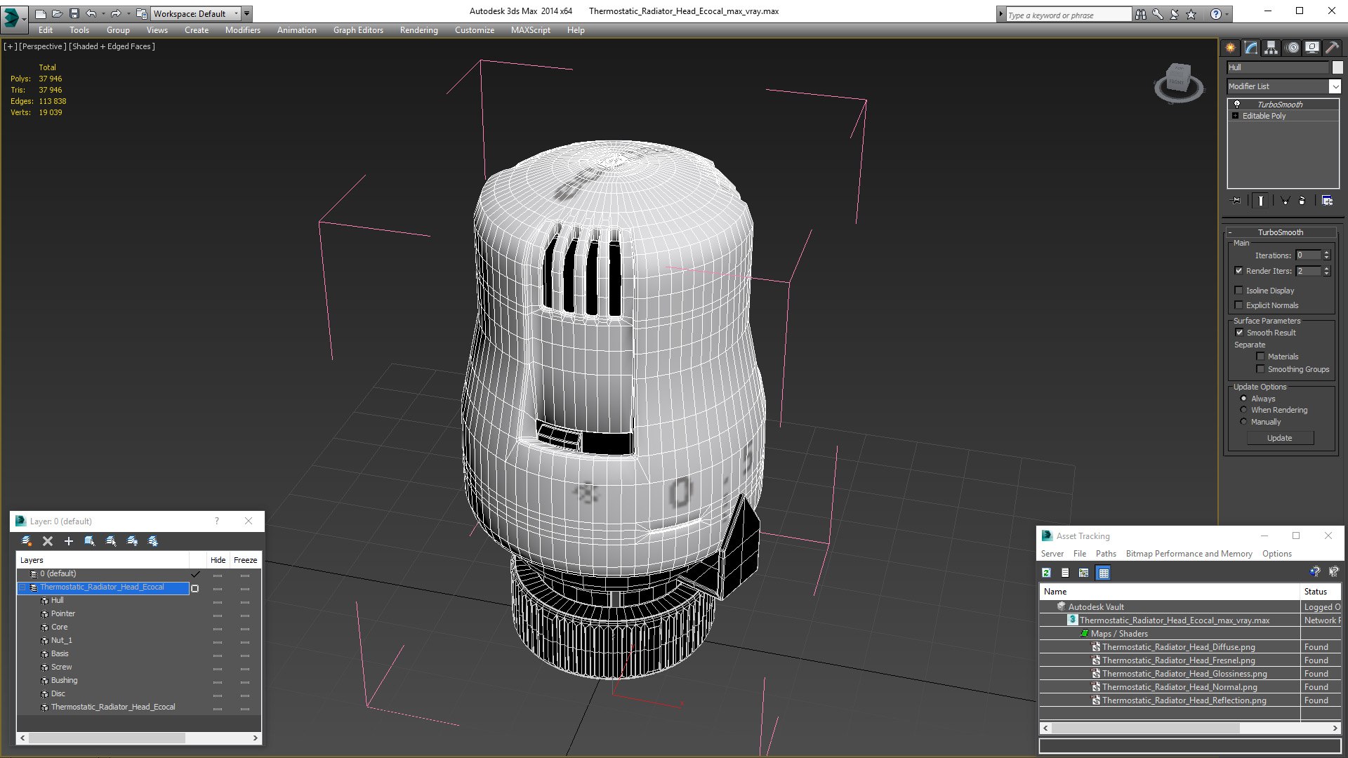 3D Thermostatic Radiator Head Ecocal Model - TurboSquid 1964670
