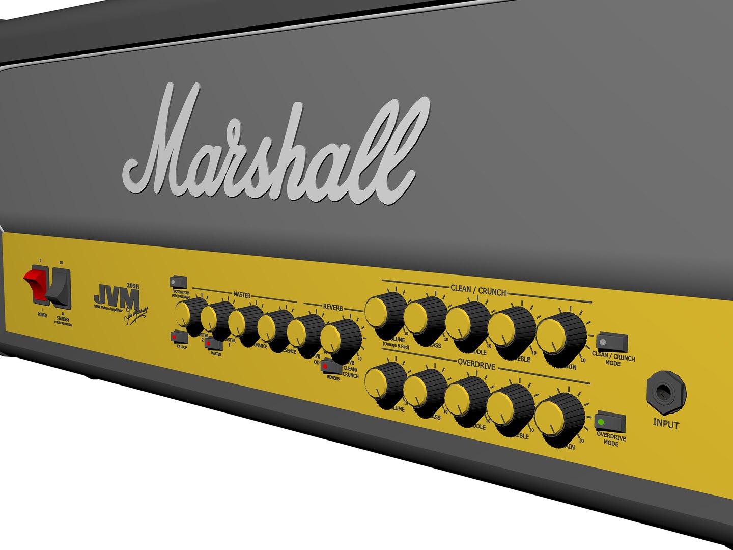 3d Marshall Jvm 205-h Amp