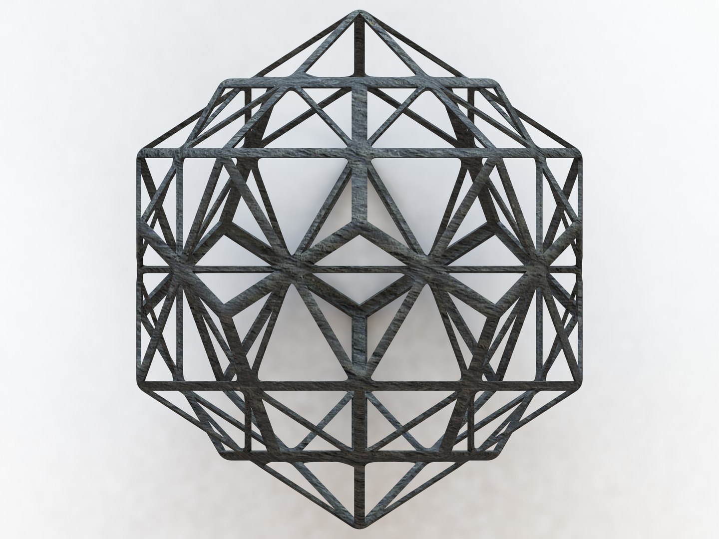 Wireframe Shape First Stellation Of Icosidodecahedron 3D Model - TurboSquid 2169885