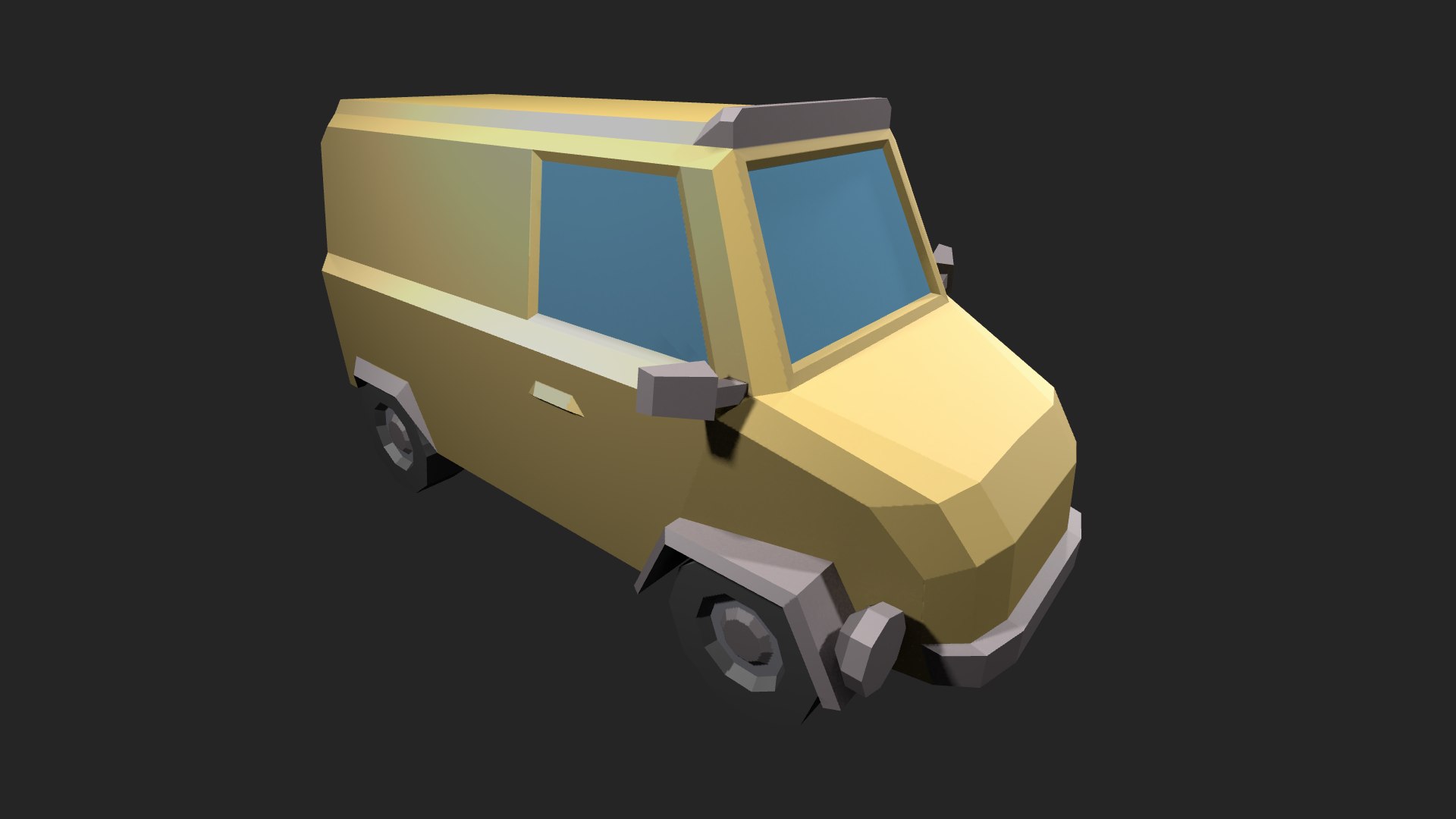 Low Poly Van 3D Model - TurboSquid 2279058