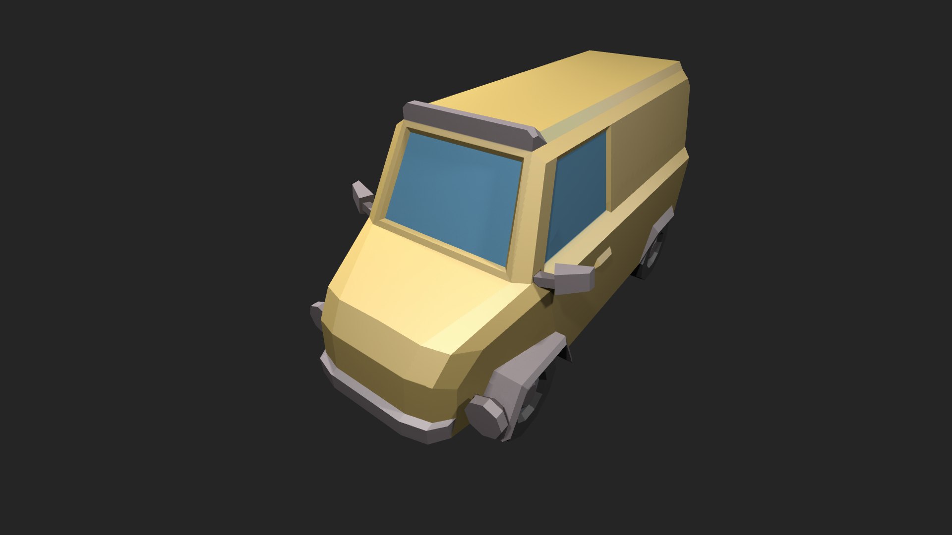 Low Poly Van 3D Model - TurboSquid 2279058