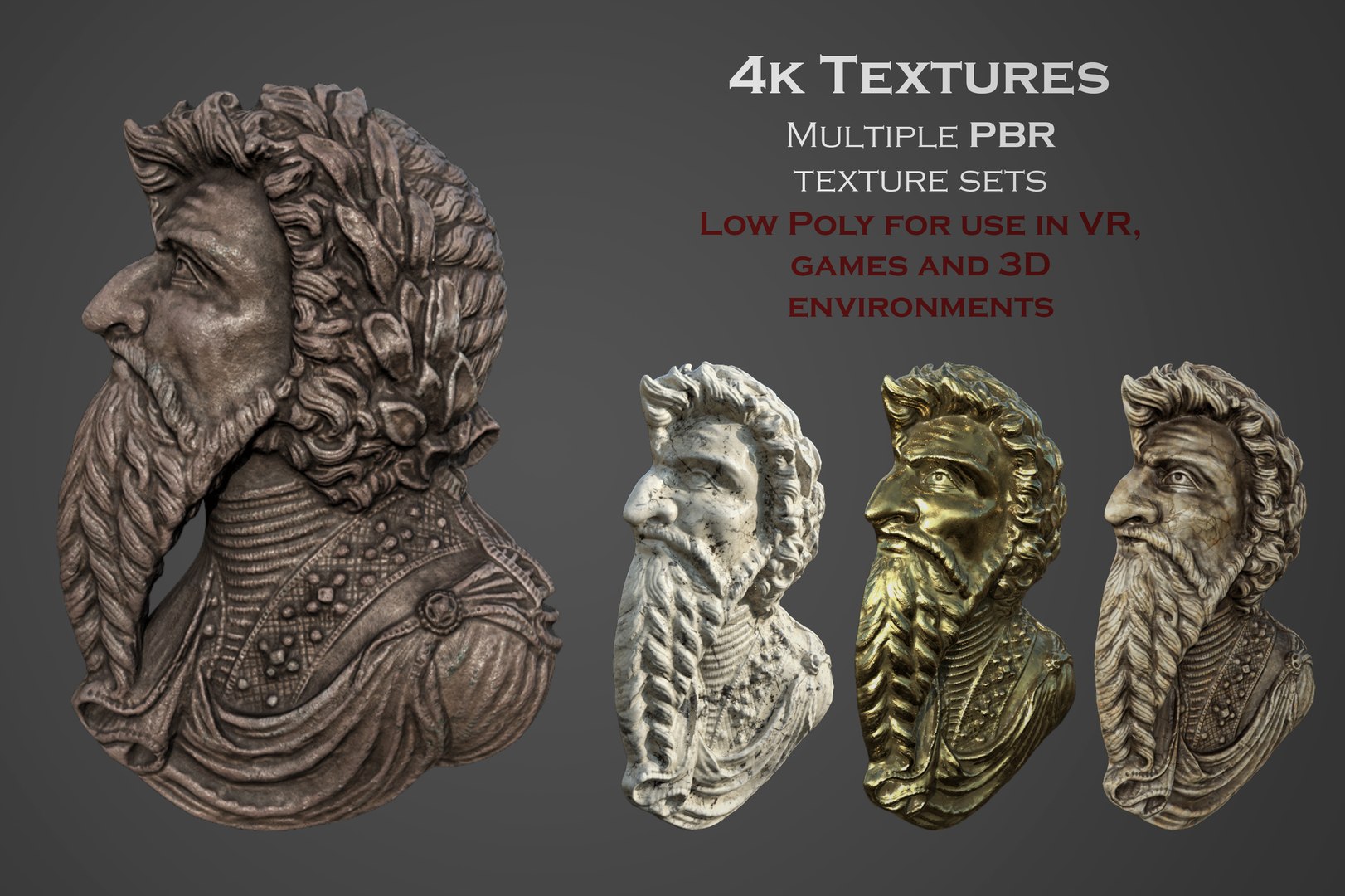 Relief Portrait Of An Emperor 3D Model - TurboSquid 1825450