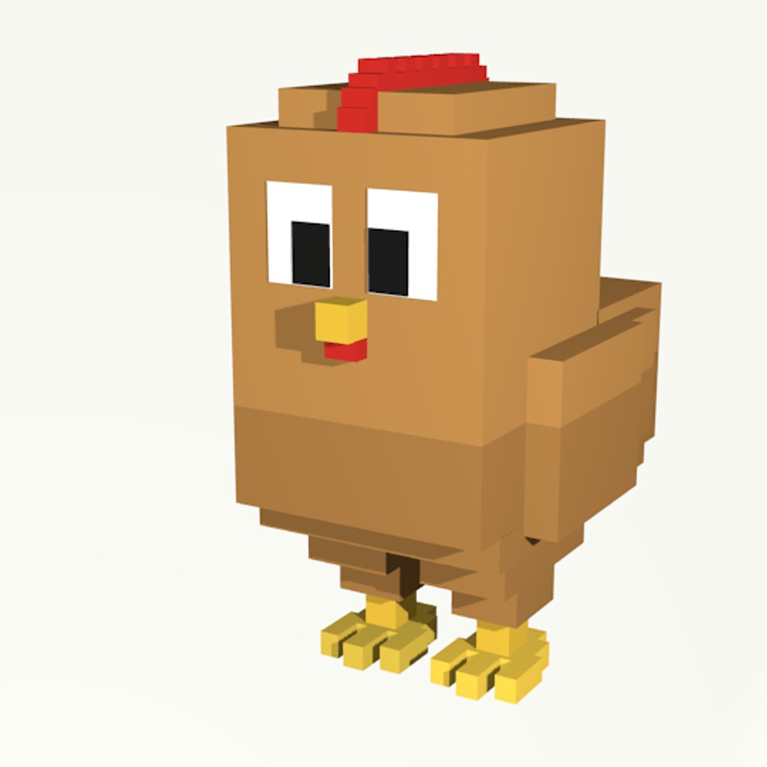 Chicken Voxel 3D Model - TurboSquid 1385762