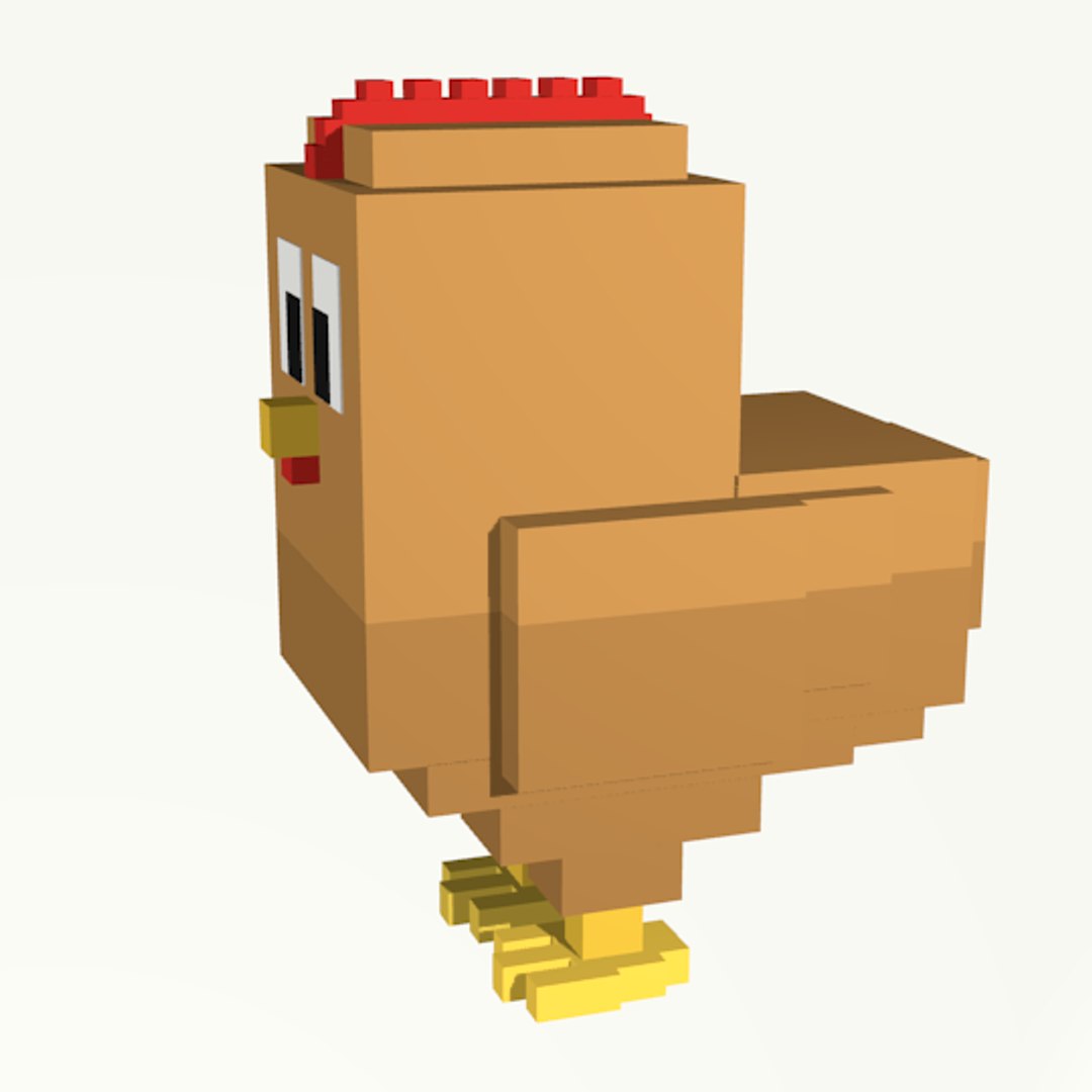 Chicken Voxel 3D Model - TurboSquid 1385762