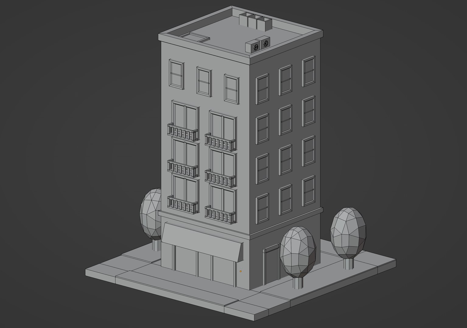 Low Poly Building 3D Model - TurboSquid 2132308