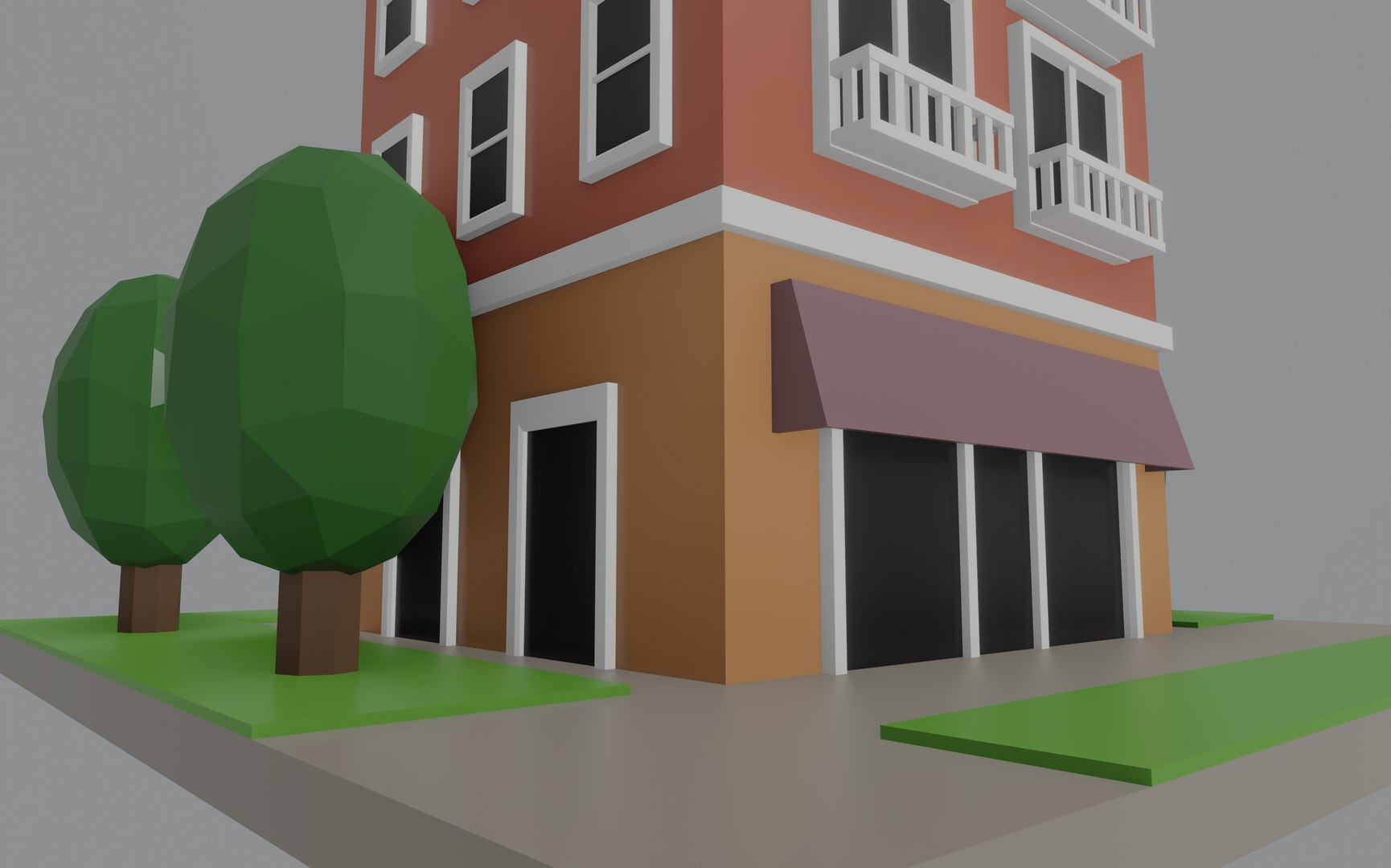 Low Poly Building 3D Model - TurboSquid 2132308