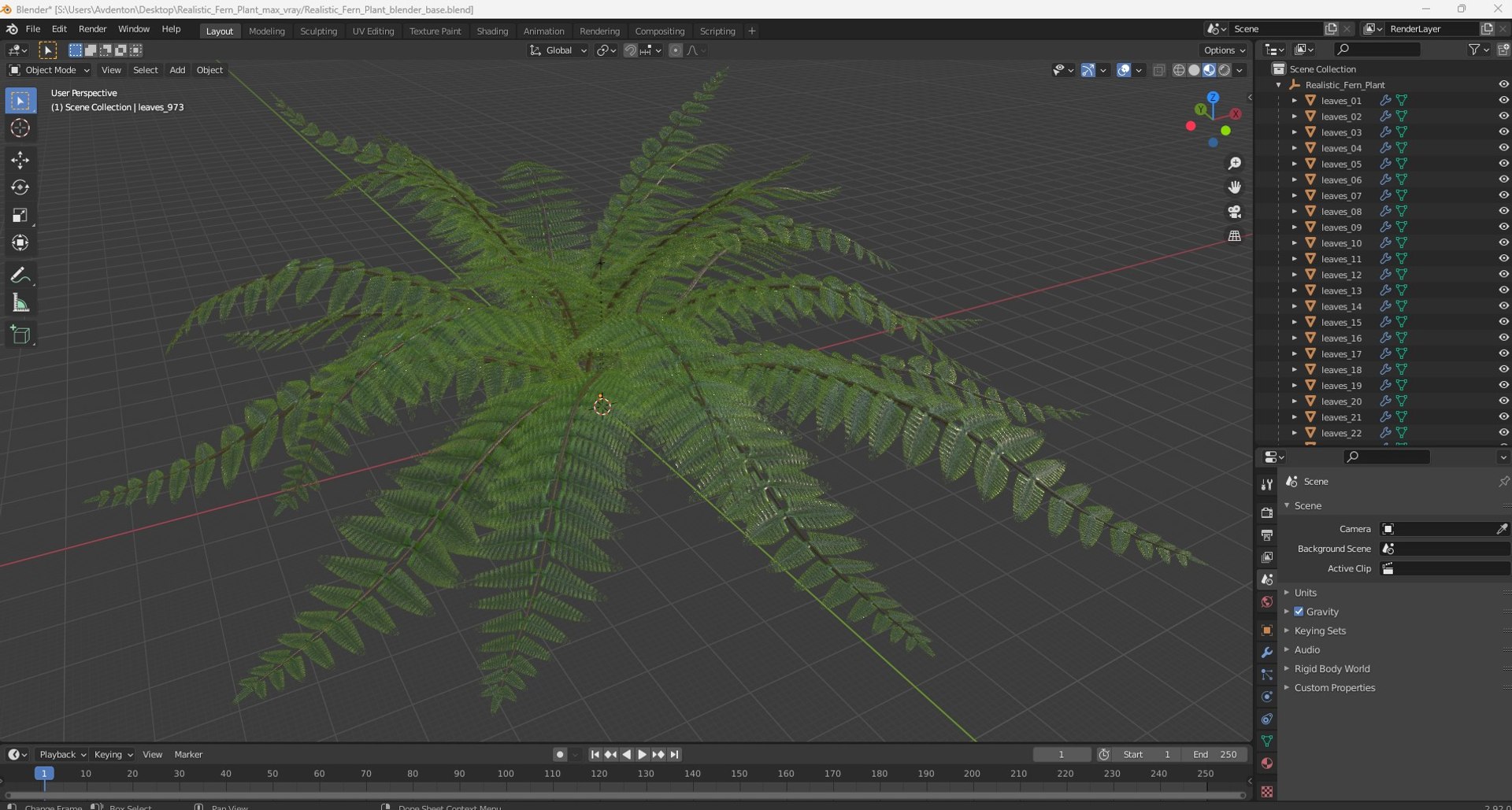 Realistic Fern Plant 3D Model - TurboSquid 2235600