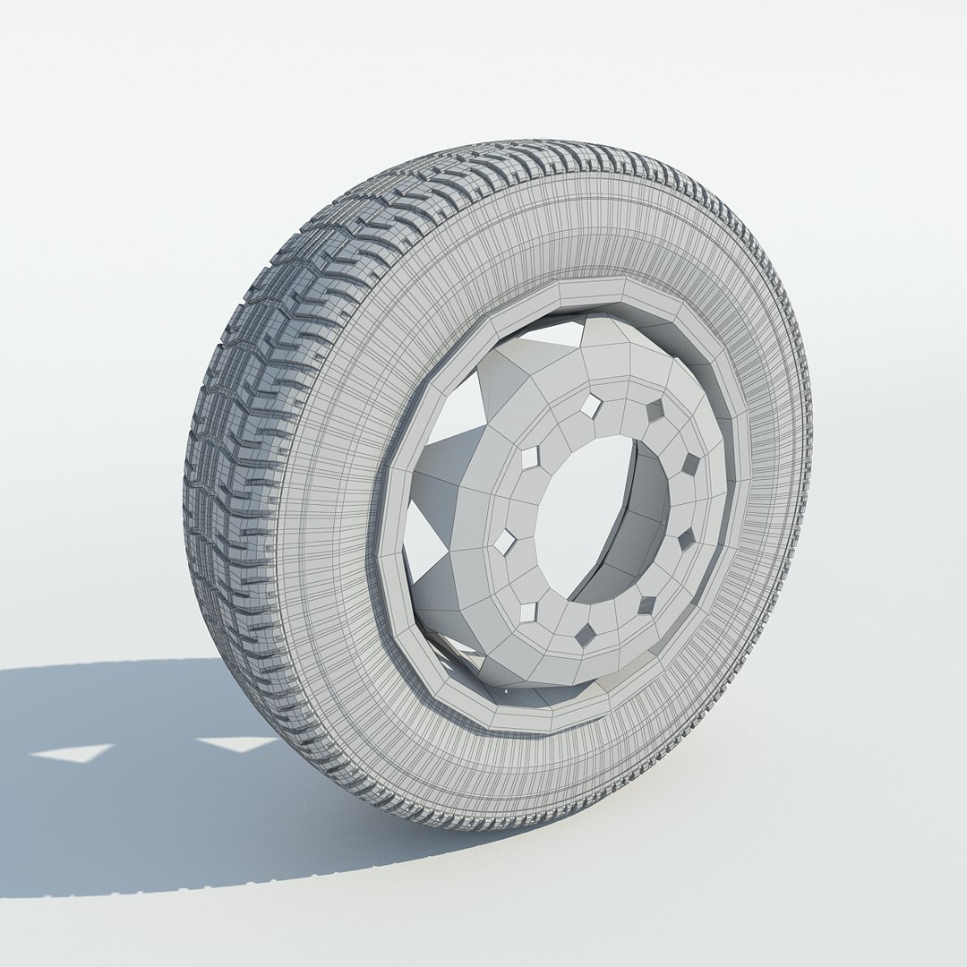 3d model truck wheel