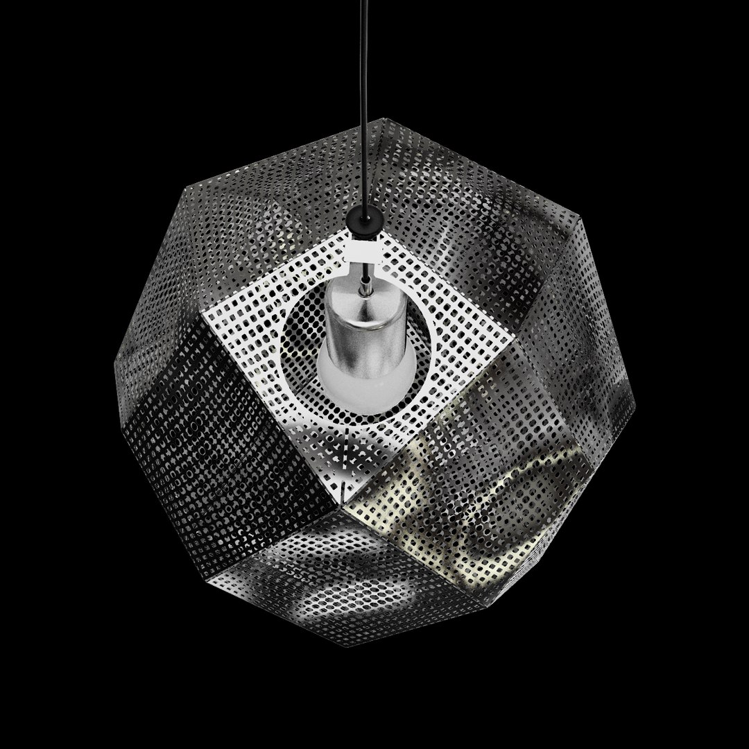Pendant Lamp Etch Shade 3d Model