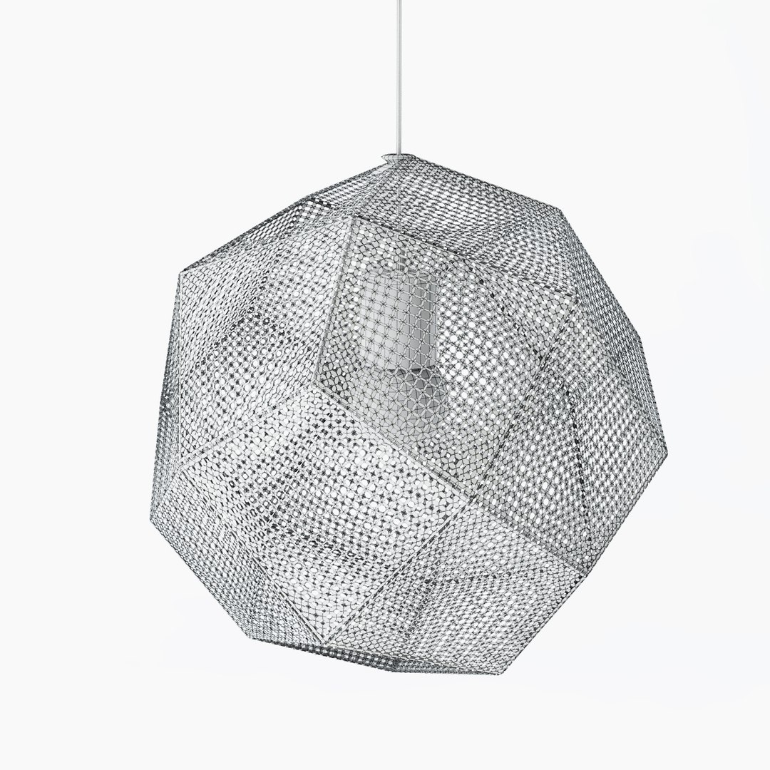 Pendant Lamp Etch Shade 3d Model