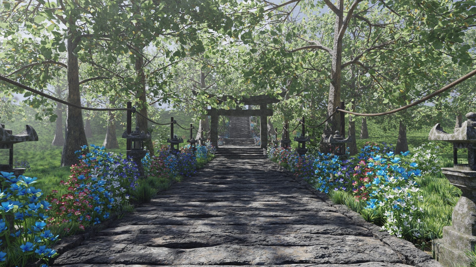 3D Path To Shrine Scene Model - TurboSquid 1752998