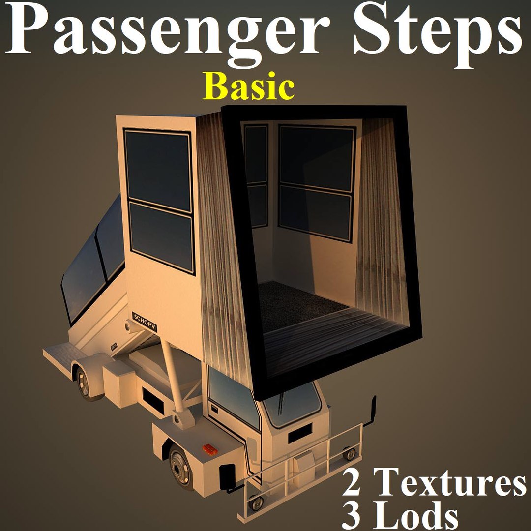 Passenger Steps Basic 3D Model - TurboSquid 1173776