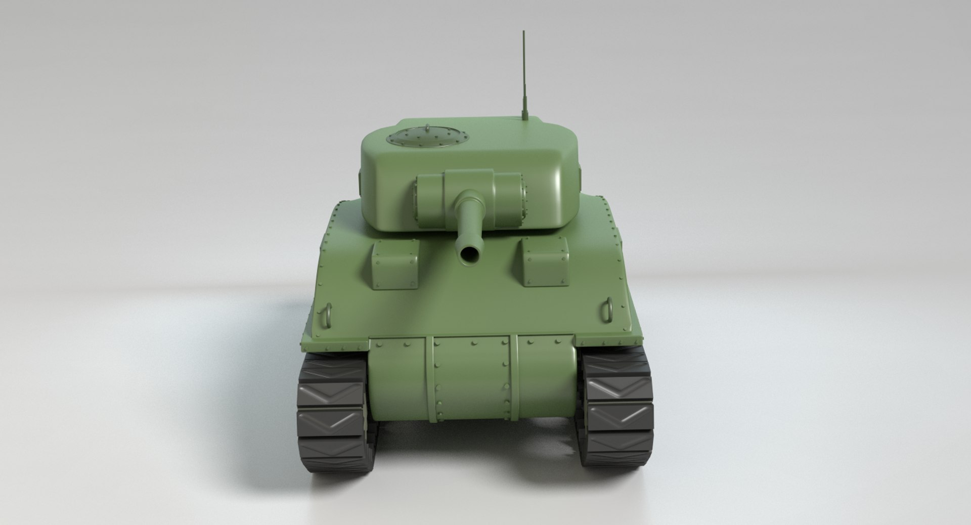Cartoon Sherman Tank 3d Max