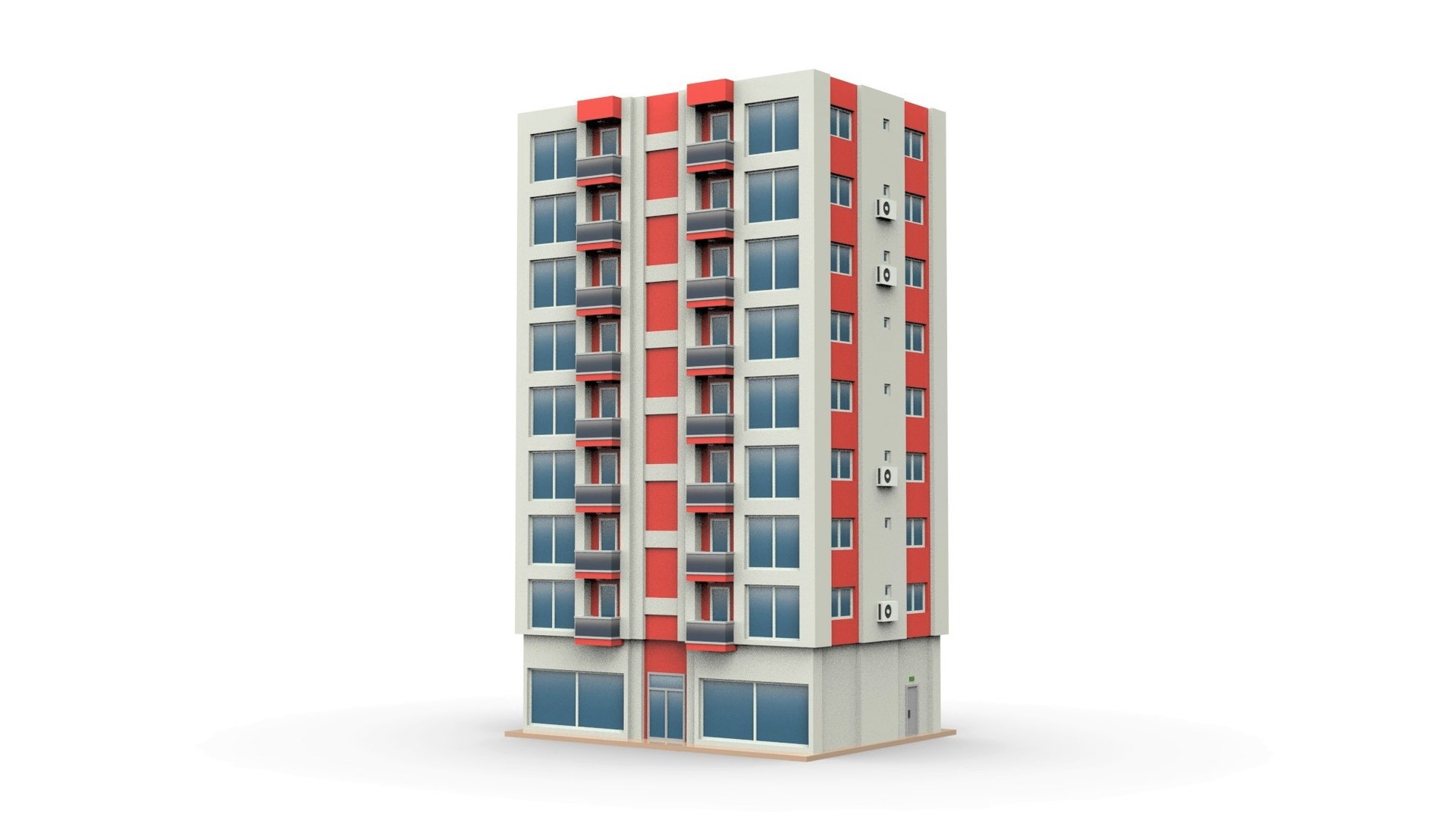 3D Cartoon Apartment Building 1 model - TurboSquid 1958860