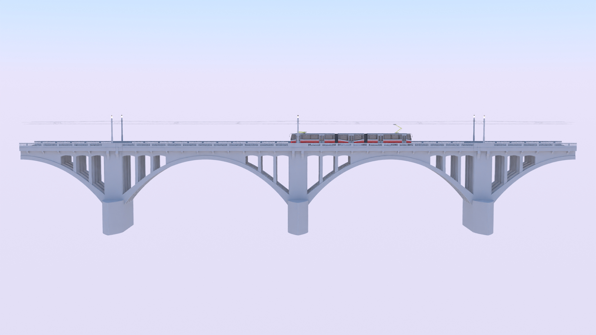 Tram And Train Bridge 3D Model - TurboSquid 2184917