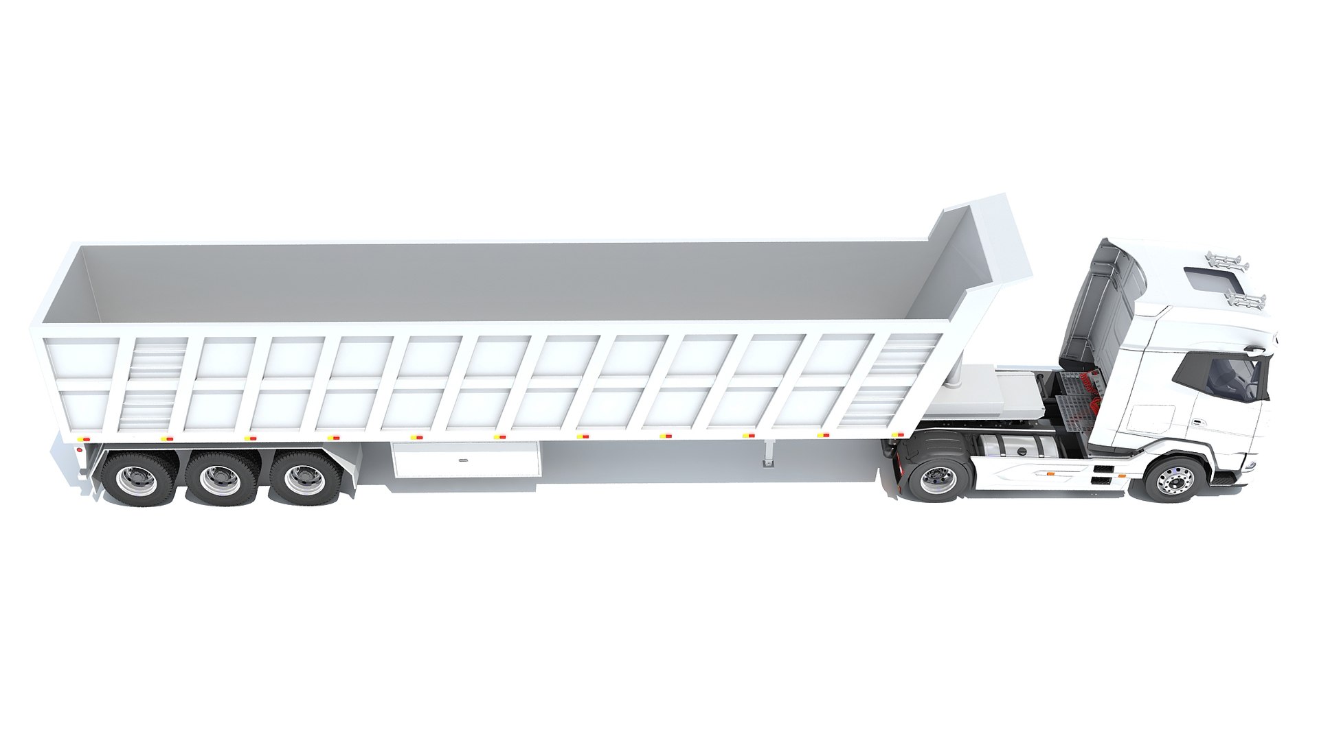 3D Truck With Tipper Trailer - TurboSquid 2162146