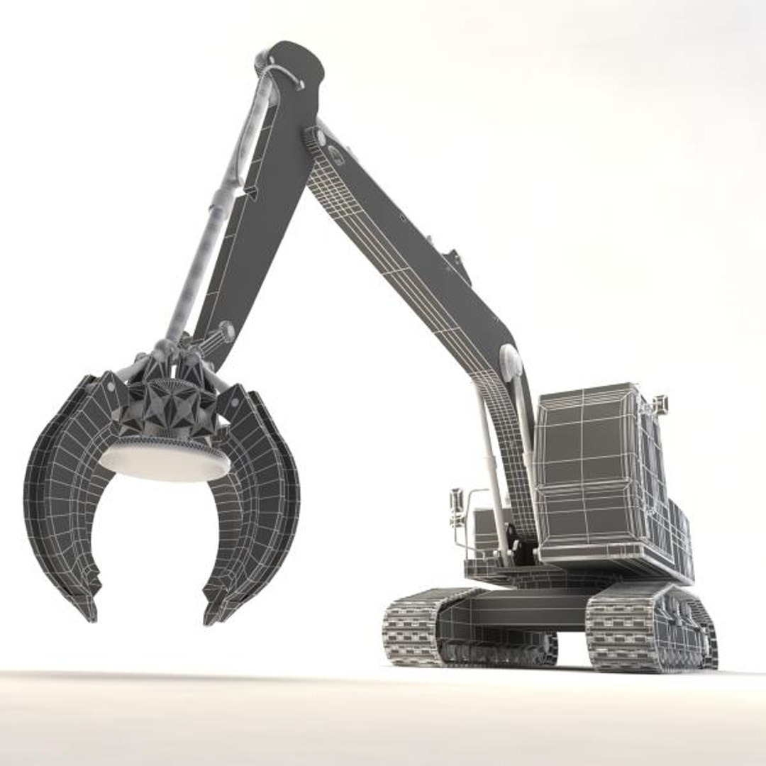 3d liebherr grapple model