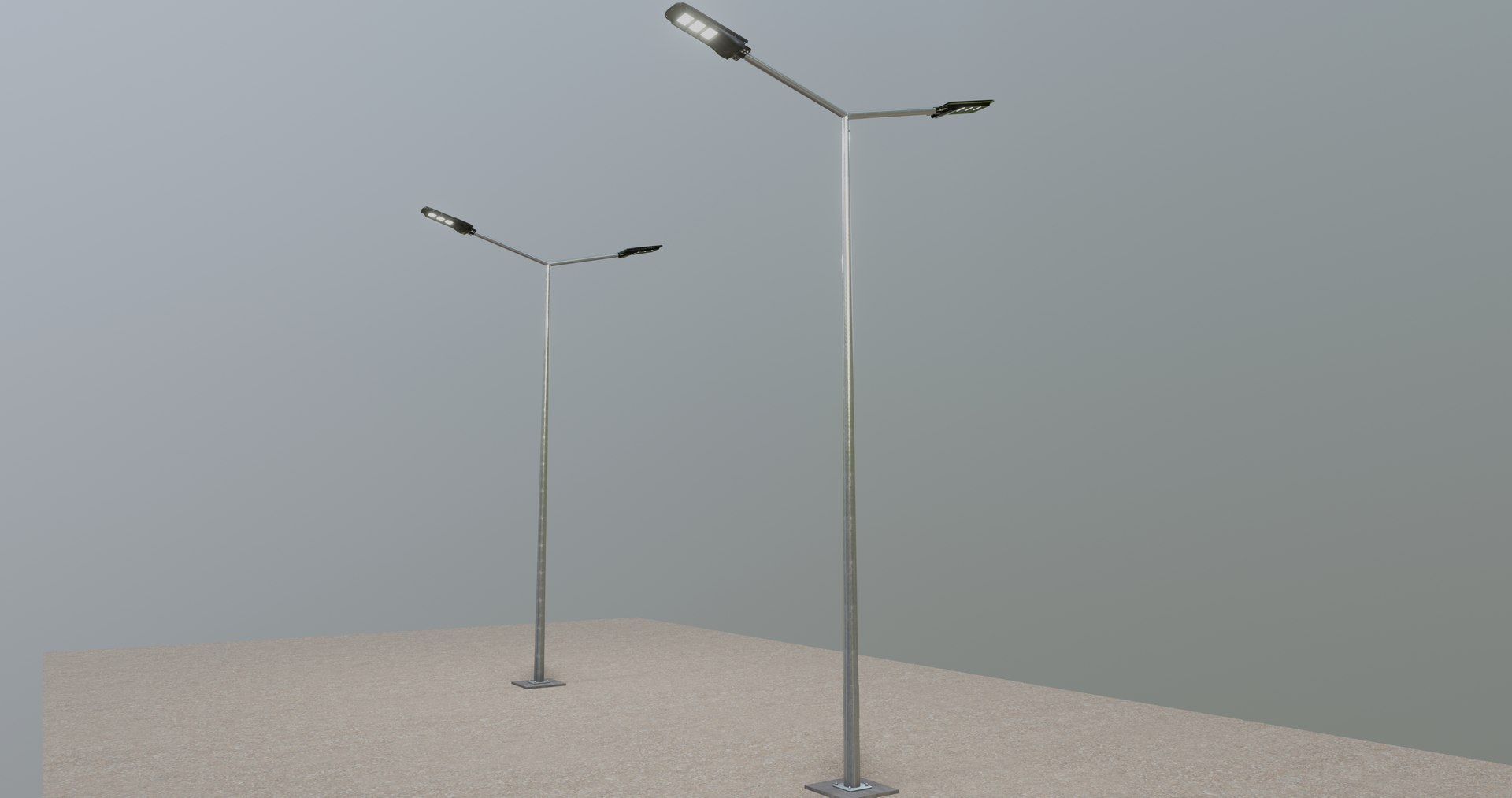 5 Meter Conical Lighting Pole -Double Consol 3D - TurboSquid 2088926