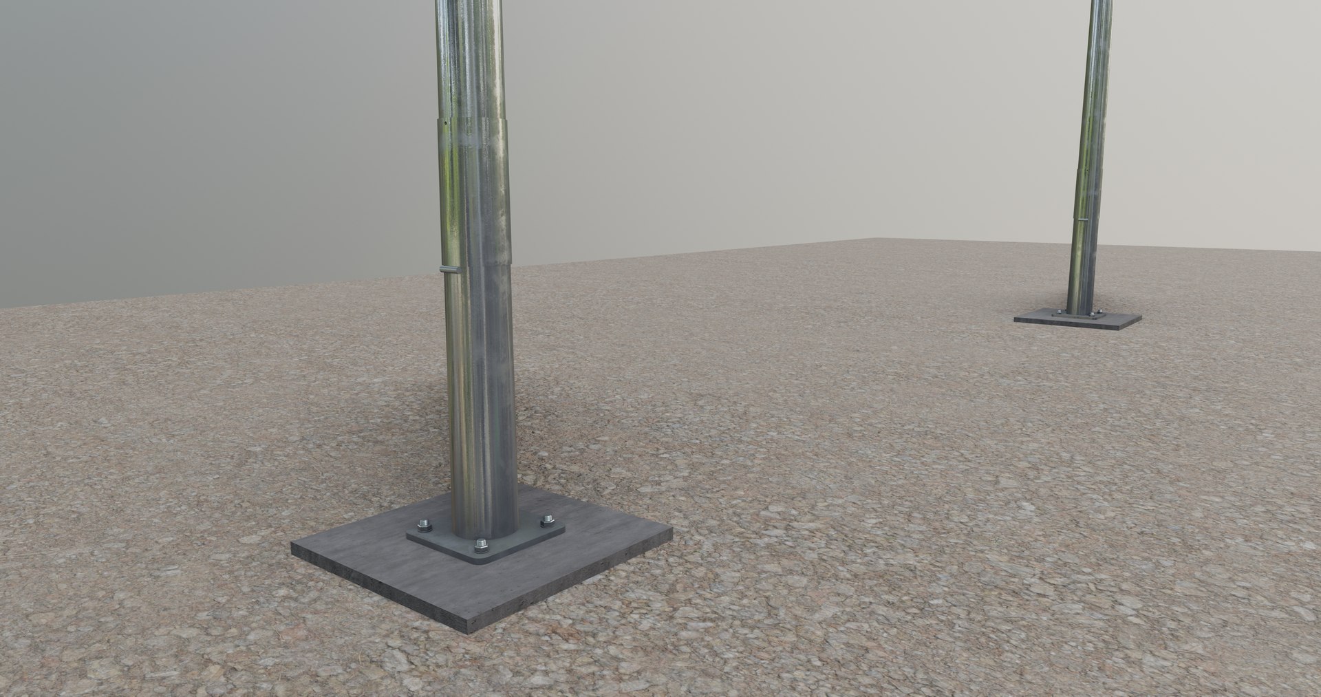 5 Meter Conical Lighting Pole -Double Consol 3D - TurboSquid 2088926